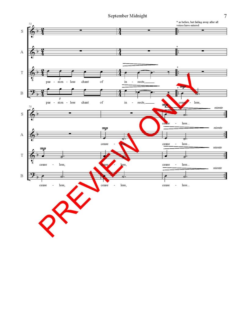 September Midnight (SATB) - Choral Clarity