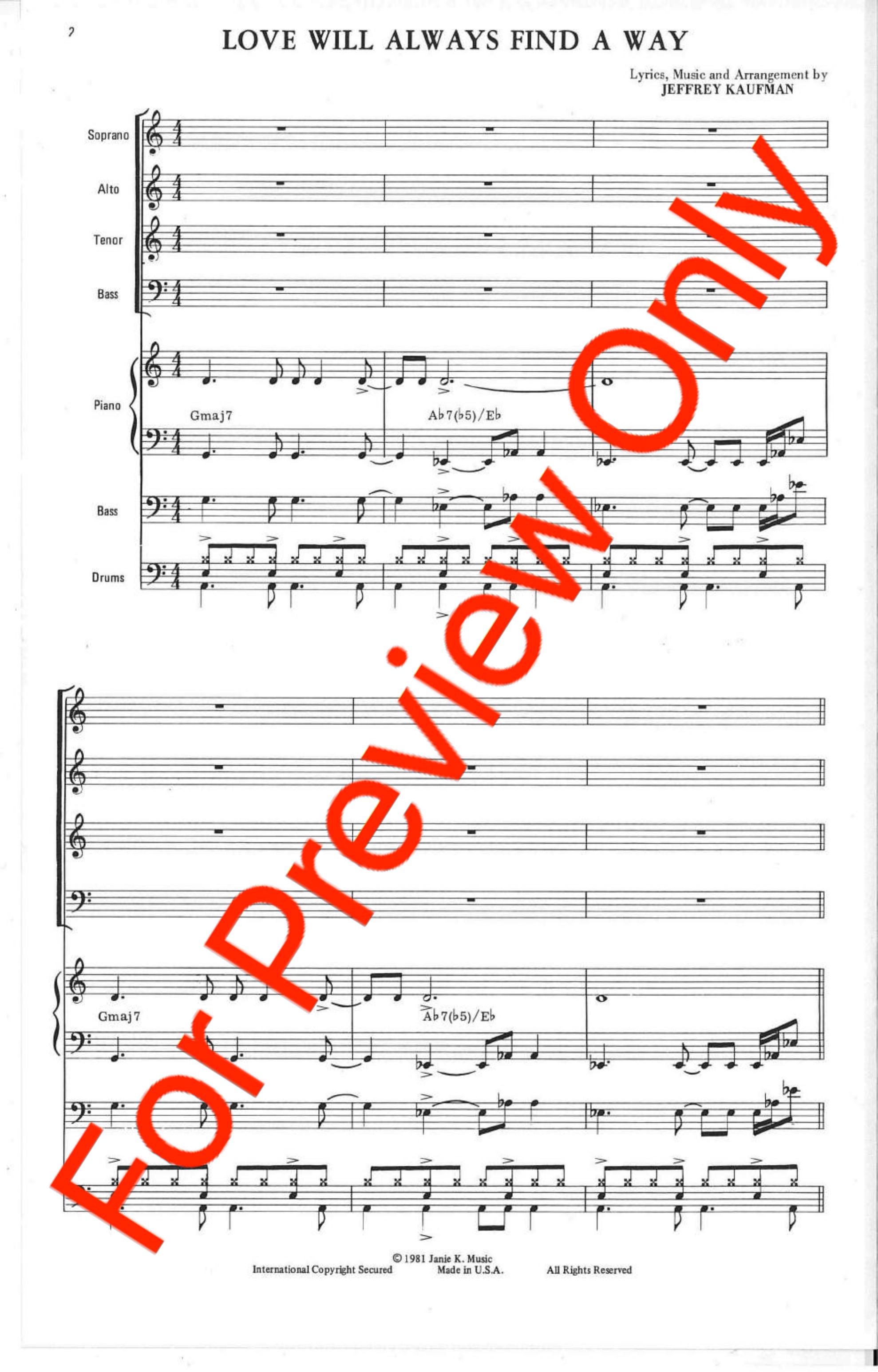 Love Will Always Find A Way - Choral Clarity