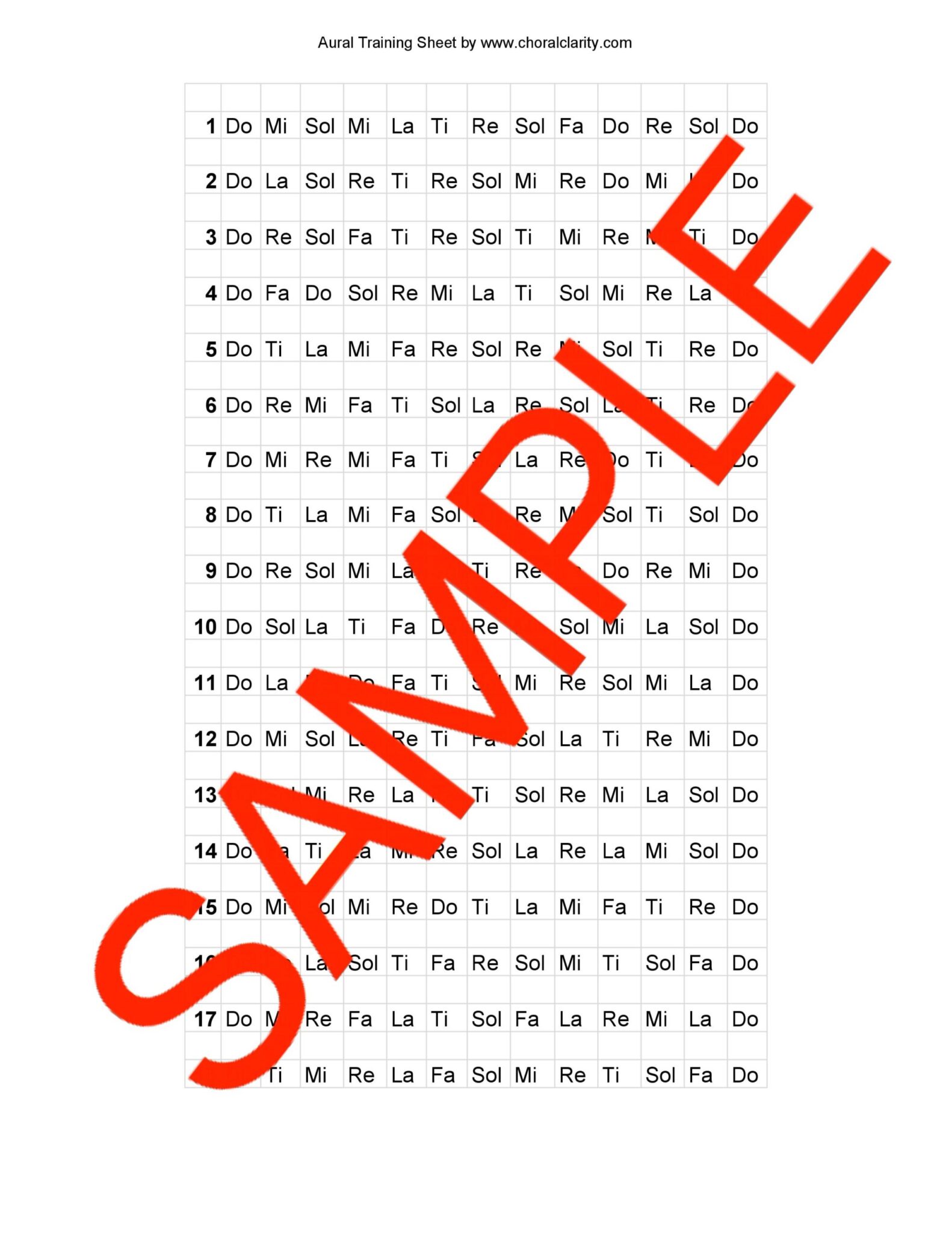 Sight-Singing Developmental Rubric - Choral Clarity