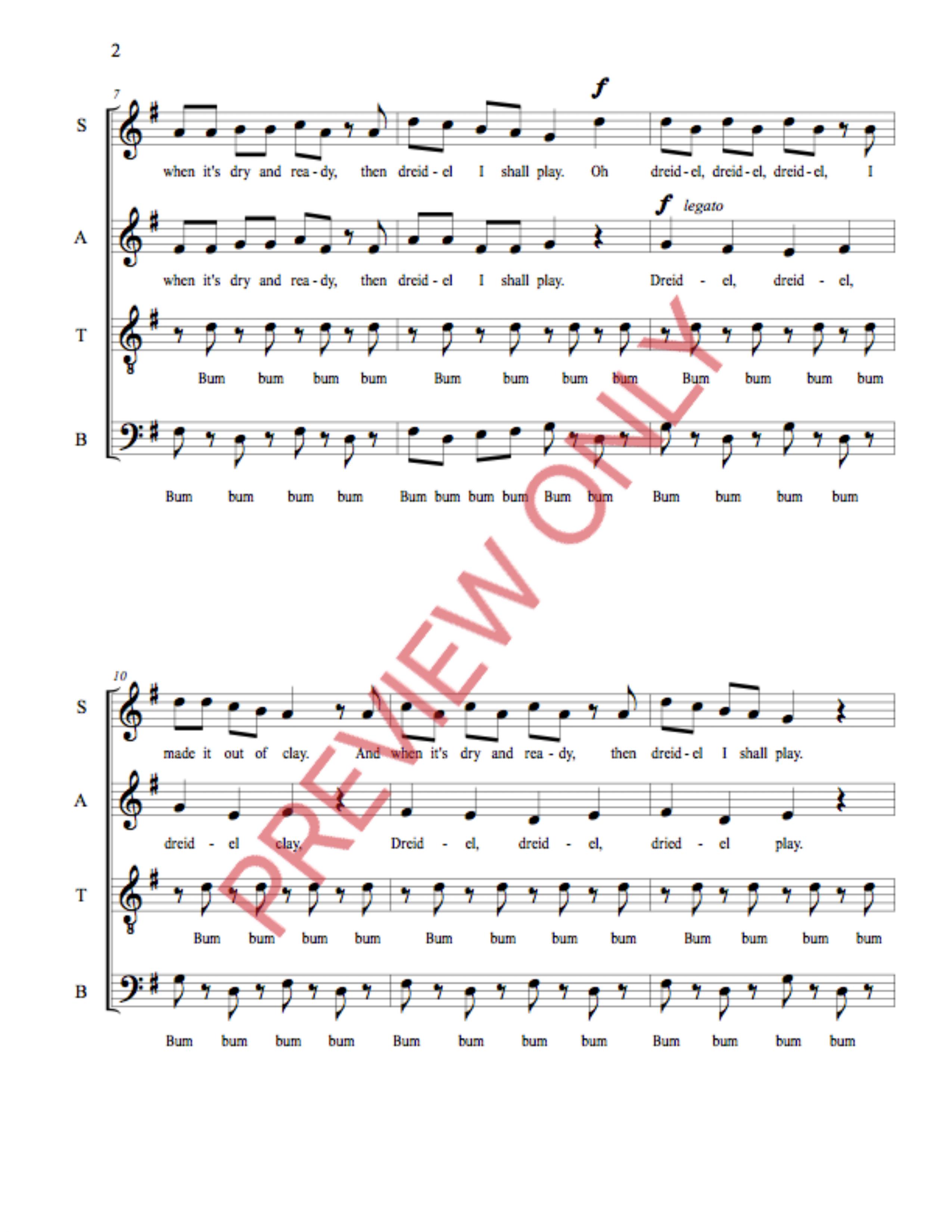 Dreidel (SATB) - Caroling Version - Choral Clarity
