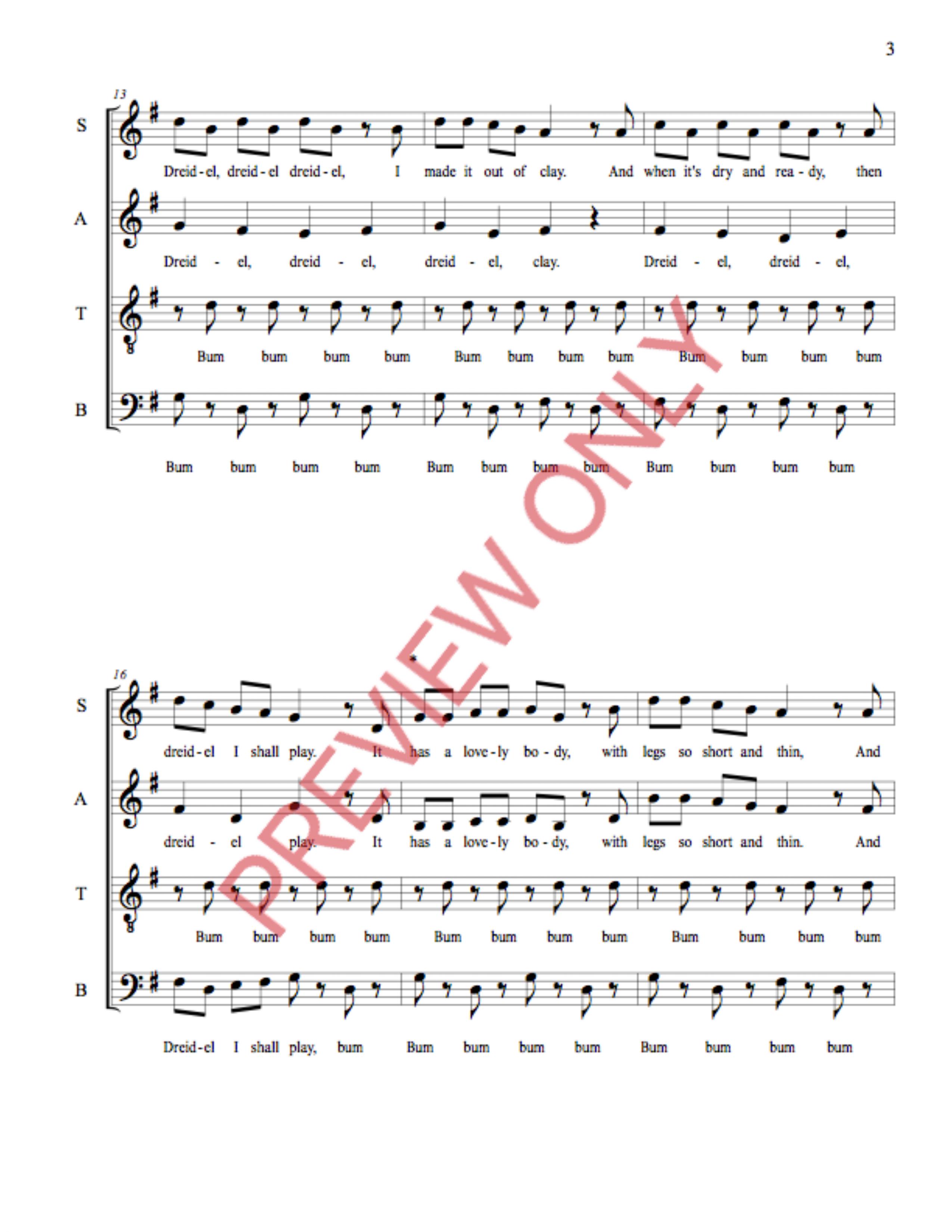 Dreidel (SATB) - Caroling Version - Choral Clarity