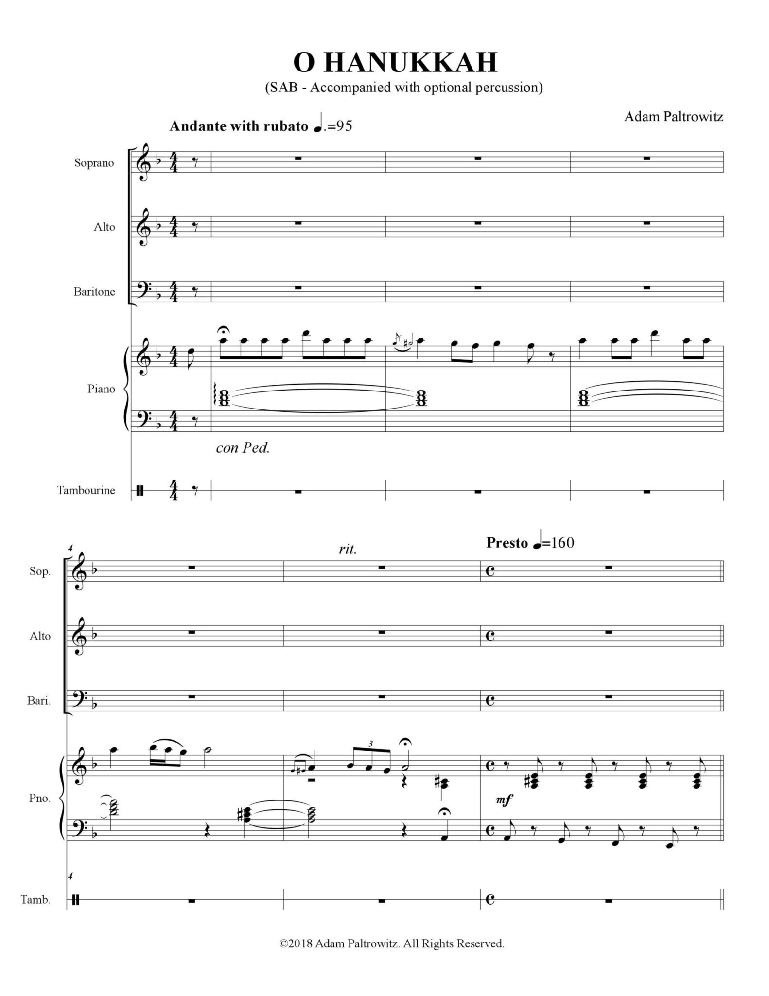 Oh Hanukkah (SAB - accompanied) - Choral Clarity