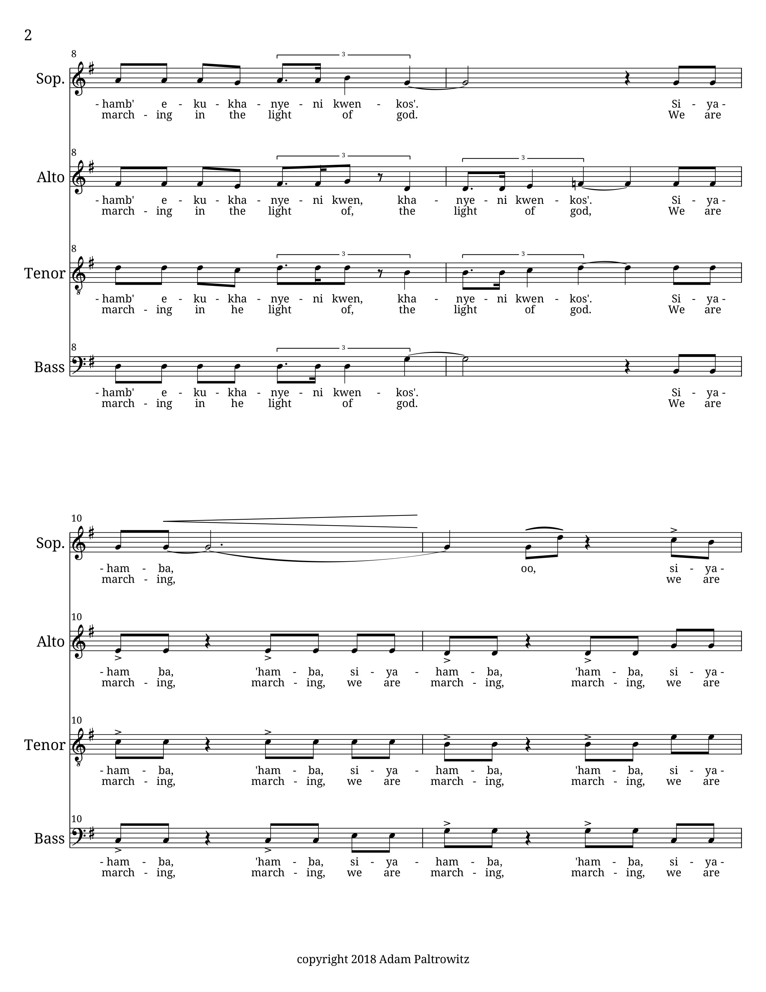 Siyahamba (SATB) - Choral Clarity