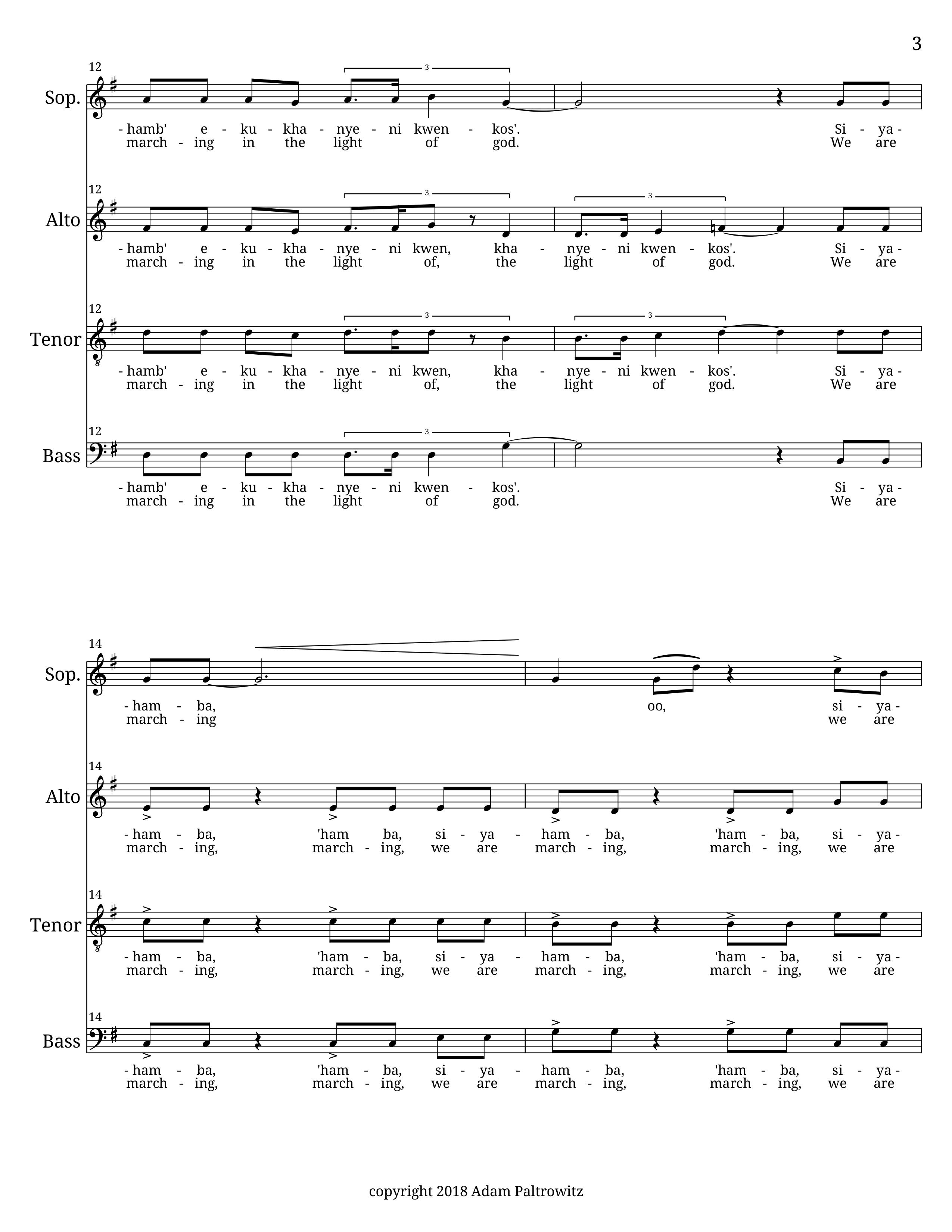Siyahamba (SATB) - Choral Clarity